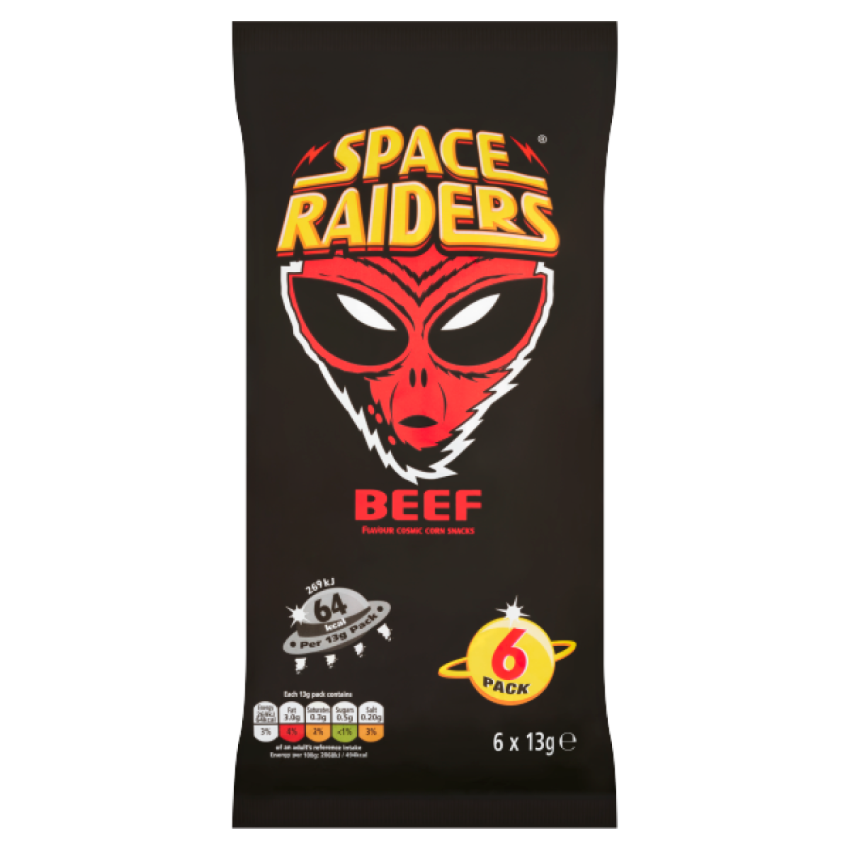 Space Raiders Beef Multipack Crisps 6 Pack - NAVSA INTERNATIONAL LIMITED